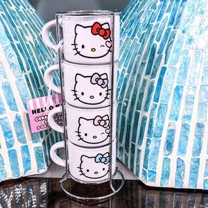 Hello Kitty | Dining | 4 New Hello Kitty Stacking Espresso Minimugs ...